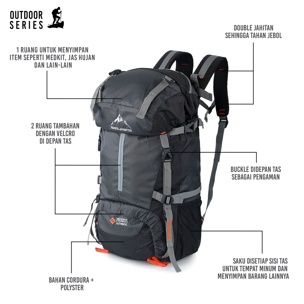Jual Tas Ransel Gunung 60 Liter Tas Hiking Tas Carrier Tas Camping Outdoor | Shopee Indonesia