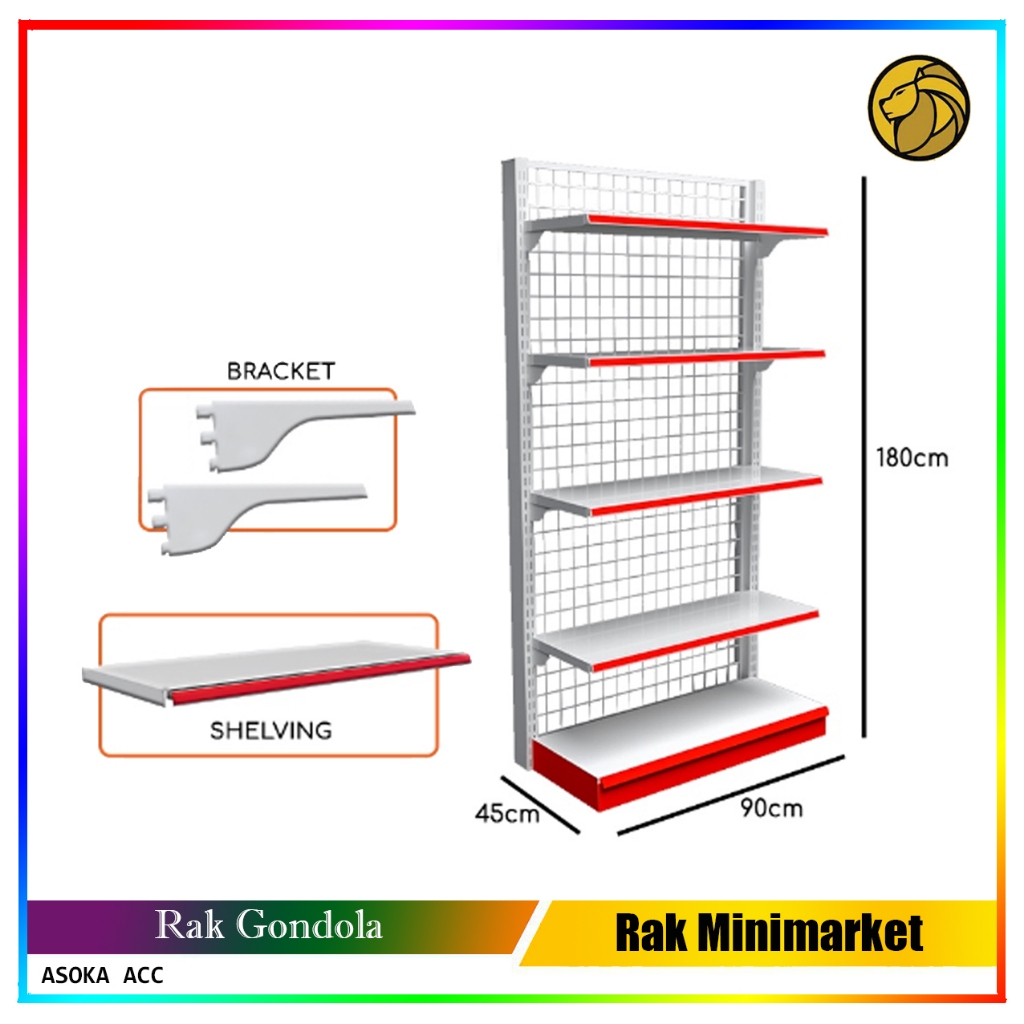 Jual Rak Minimarket Tinggi 180 cm / Rak Serbaguna / Rak Gondola Layer ...