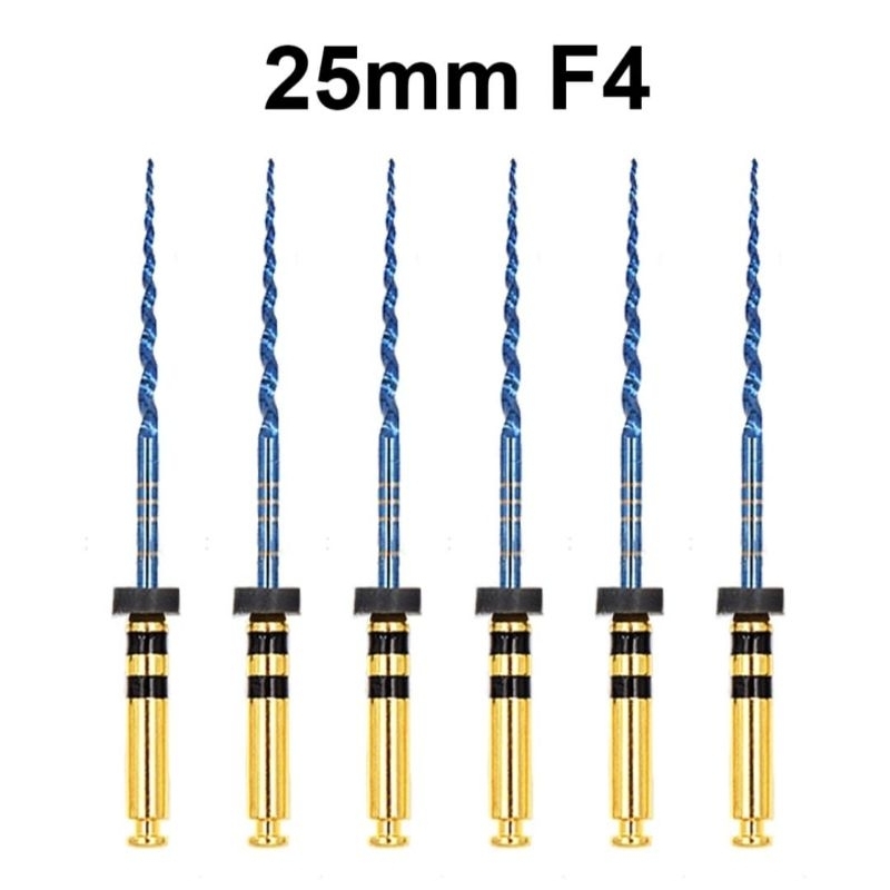 Jual [6 Pcs] Dental Endo Protaper F4 F5 Blue NiTi Flexible Rotary Files ...