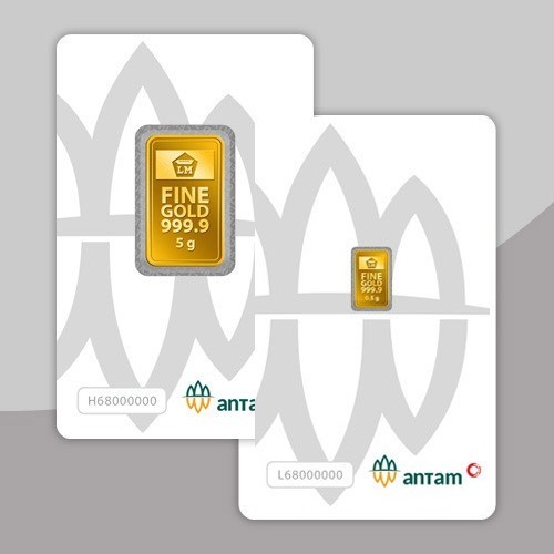 Jual Antam Micro Gold 0,5 gram Logam Mulia Retro Antam 0,5 gram 999 ...