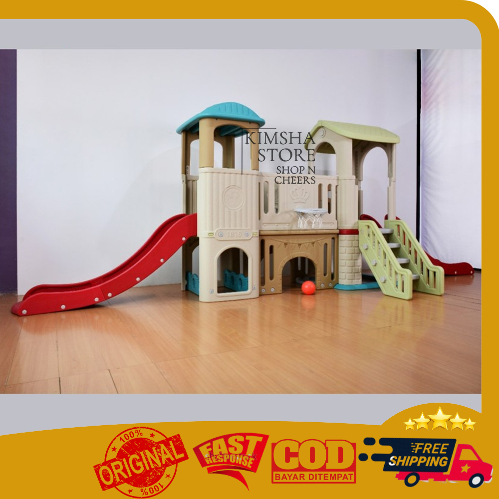 Jual Labeille Junior 5 in 1 Genius Playhouse Slide Tunnel Basketball ...