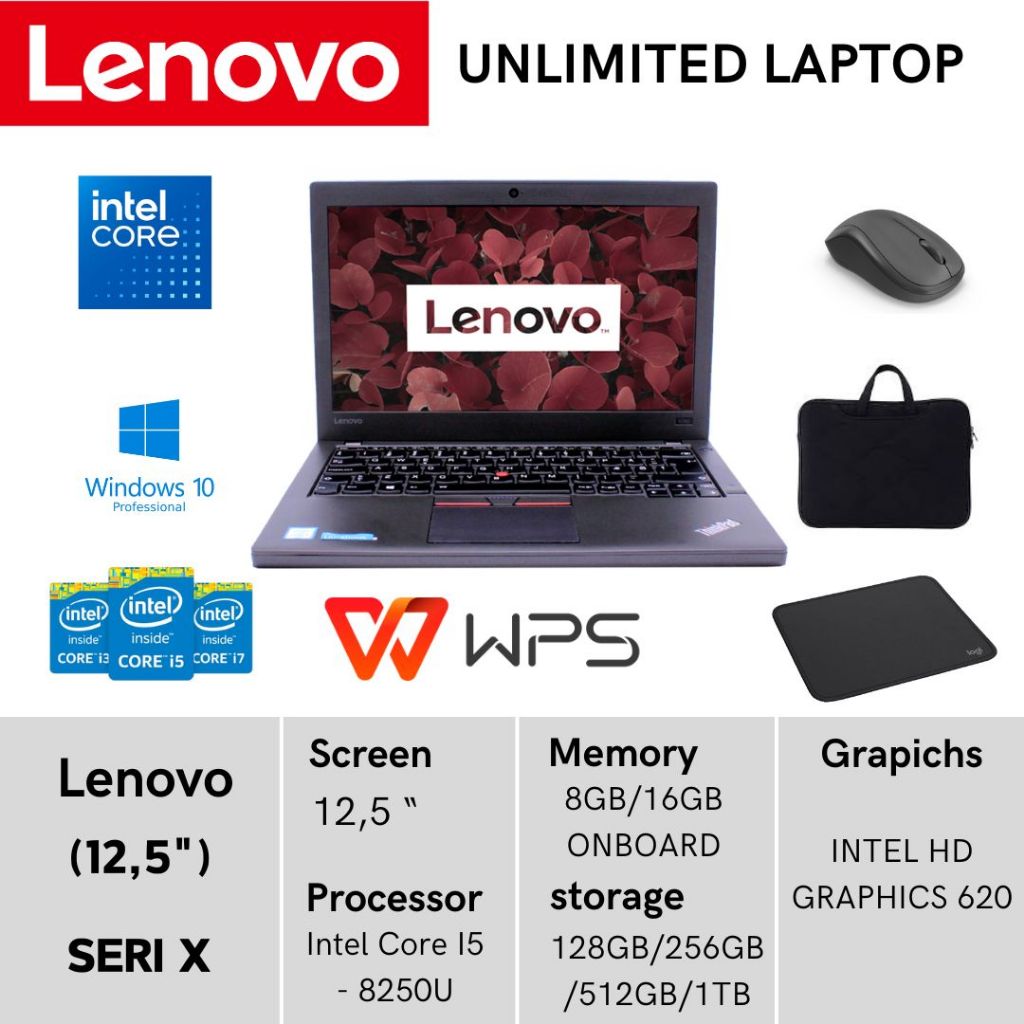 Jual LAPTOP LENOVO THINKPAD X230 X240 X250 X260 X270 X280 CORE I5 LAYAR 12,5 INCH MURAH MULUS ...