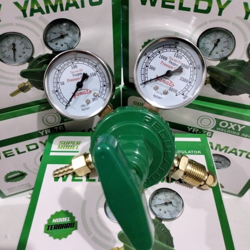 Jual WELDY Yamato Regulator OXYGEN YR-76 gasRegulator gas oxygen | Shopee Indonesia