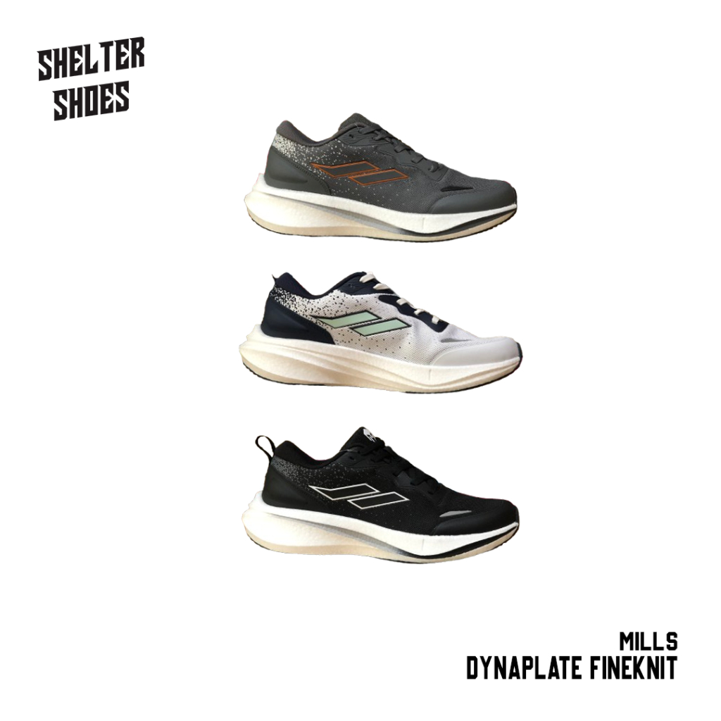 Jual SEPATU RUNNING MILLS DYNAPLATE FINEKNIT 3 WARNA SEPATU LARI ...