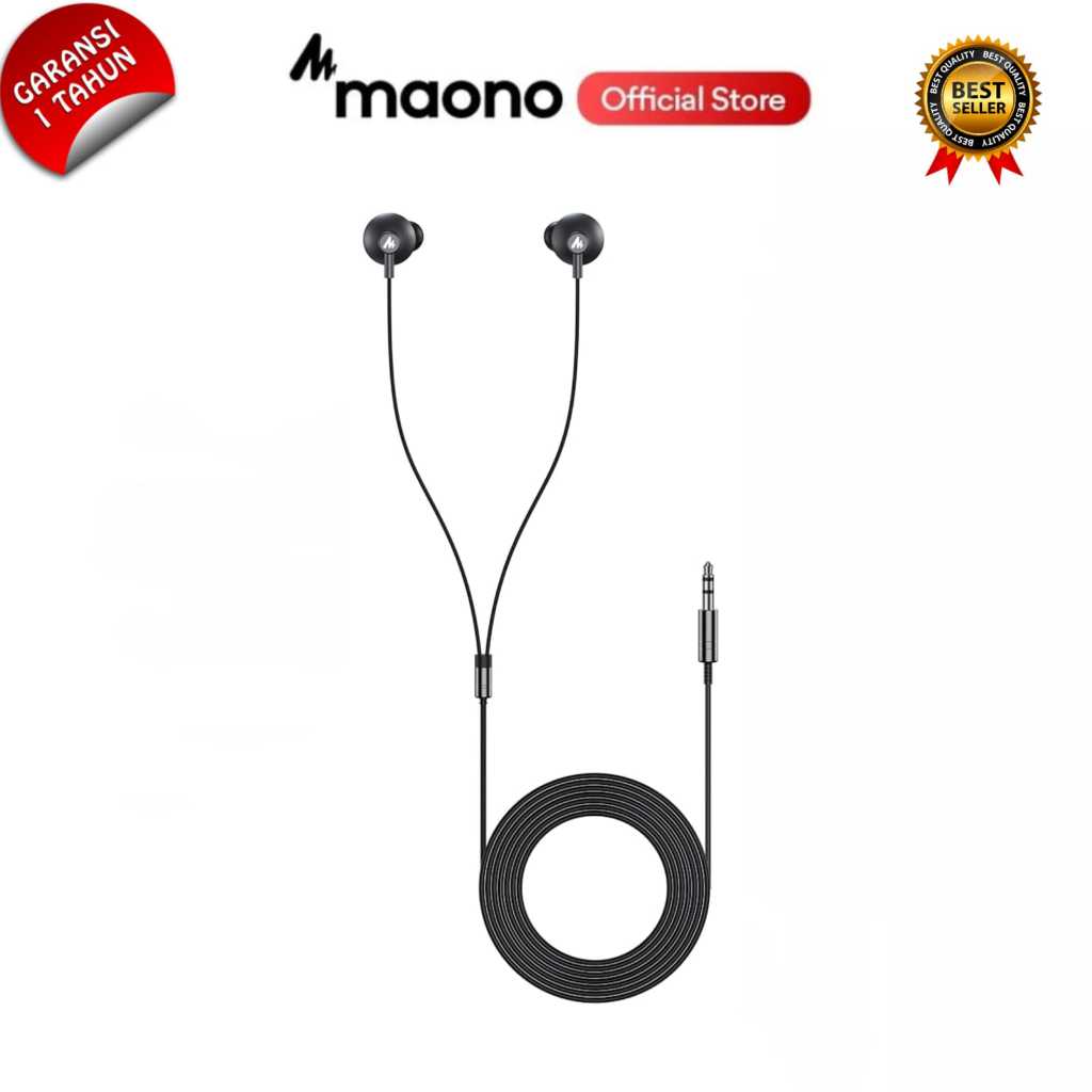 Jual MAONO Earbuds Monitor Metal In-Ear Wired Earphone with Bass for ...