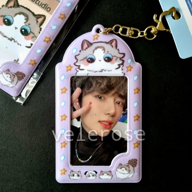 Jual [READY] Photocard Holder PVC Cat Purple | Poca Holder Kucing ...