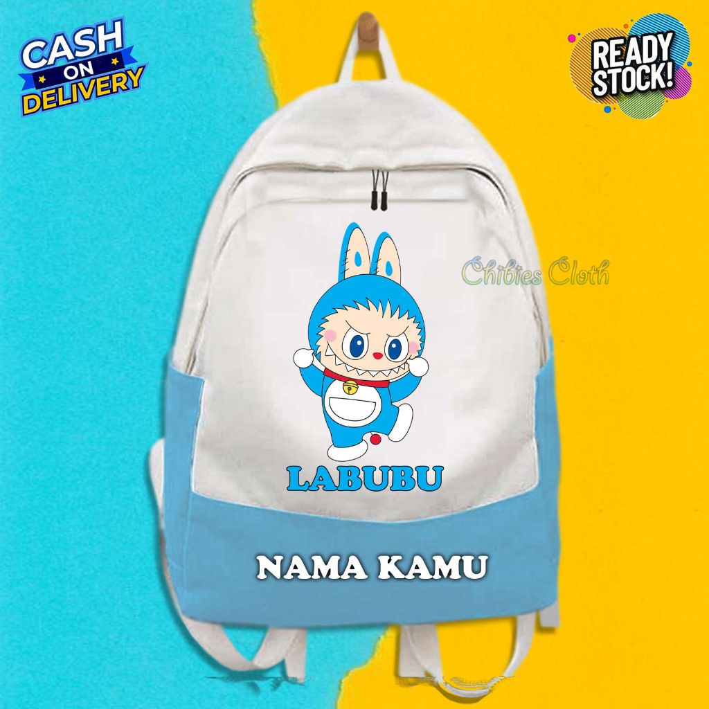 Jual Tas Ransel Anak Unisex Animasi Labubu Custom Doraemon Lucu ...