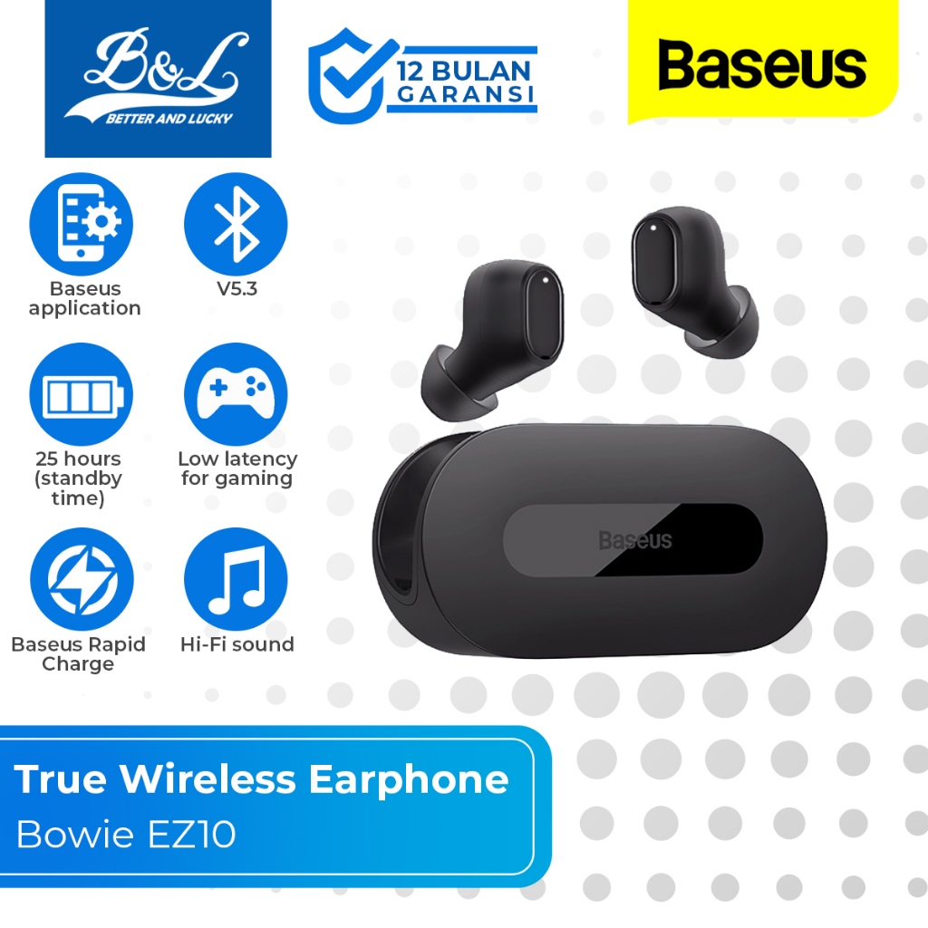 Jual BASEUS Bowie EZ10 True Wireless Earphones BT5.3 Mini In-Ear Design | Shopee Indonesia