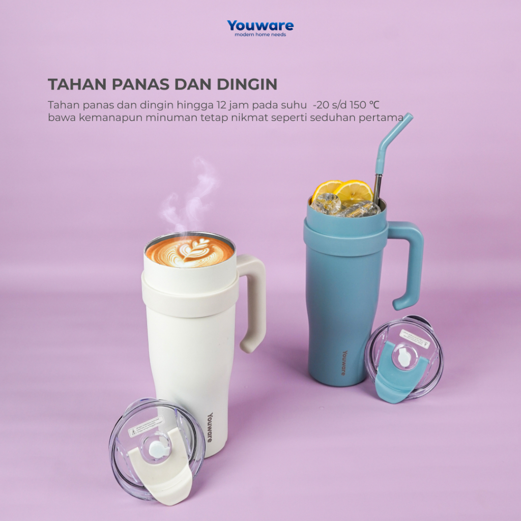 Jual Youware - Noire Botol Minum Tumbler Stainless Steel 1200ml Tahan Panas Dingin | Shopee ...
