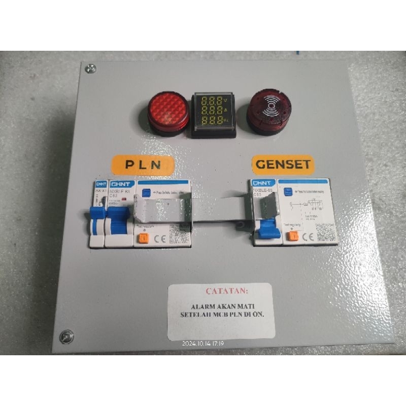 Jual custom panel interlock 2p RCBO 1p+N 30ma+ alarm Chint | Shopee ...