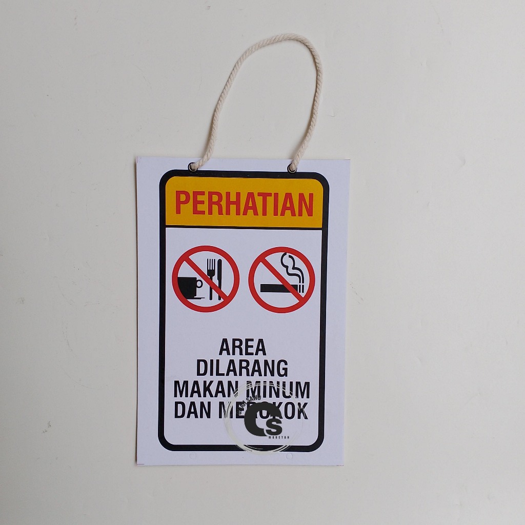 Jual Hard Poster Dilarang Bawa Makan, Minum Dan Merokok - Hard Poster ...