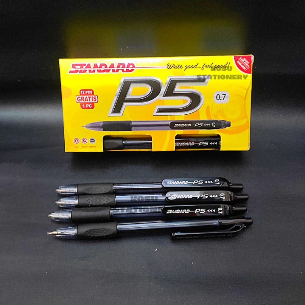 Jual BOLPEN / BALLPOINT / PULPEN / POLPEN STANDARD STANDARD P5 HITAM ...