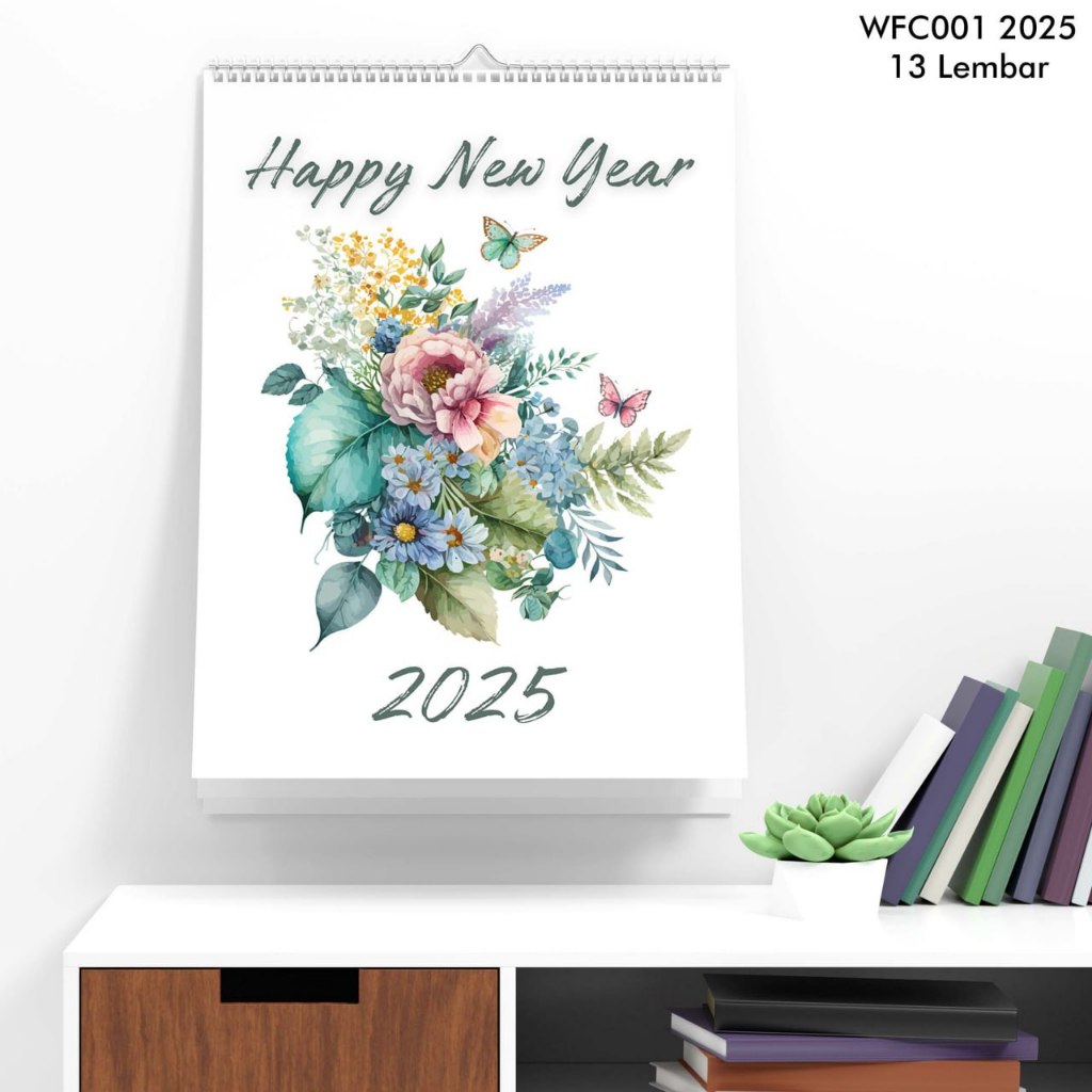 Jual Kalender Dinding aesthetic 2025 Motif Bunga Ukuran A3 Isi 7 lembar ...