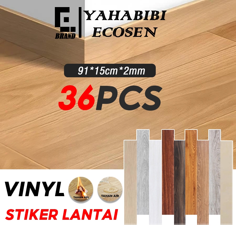 Jual YAHABIBI 1 BOX (36 Pcs) Floor Vinyl Lantai Stiker Lantai kayu ...