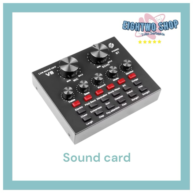 Jual Soundcard v8 Mixer External Soundcard V8 Audio Microphone Singing ...