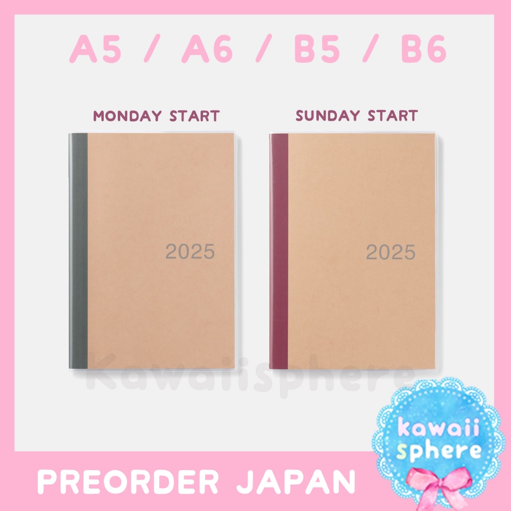 Jual MUJI 2025 Monthly Planner | Size A5 / A6 / B5 / B6 | Preorder Jepang Planner Muji | Shopee ...