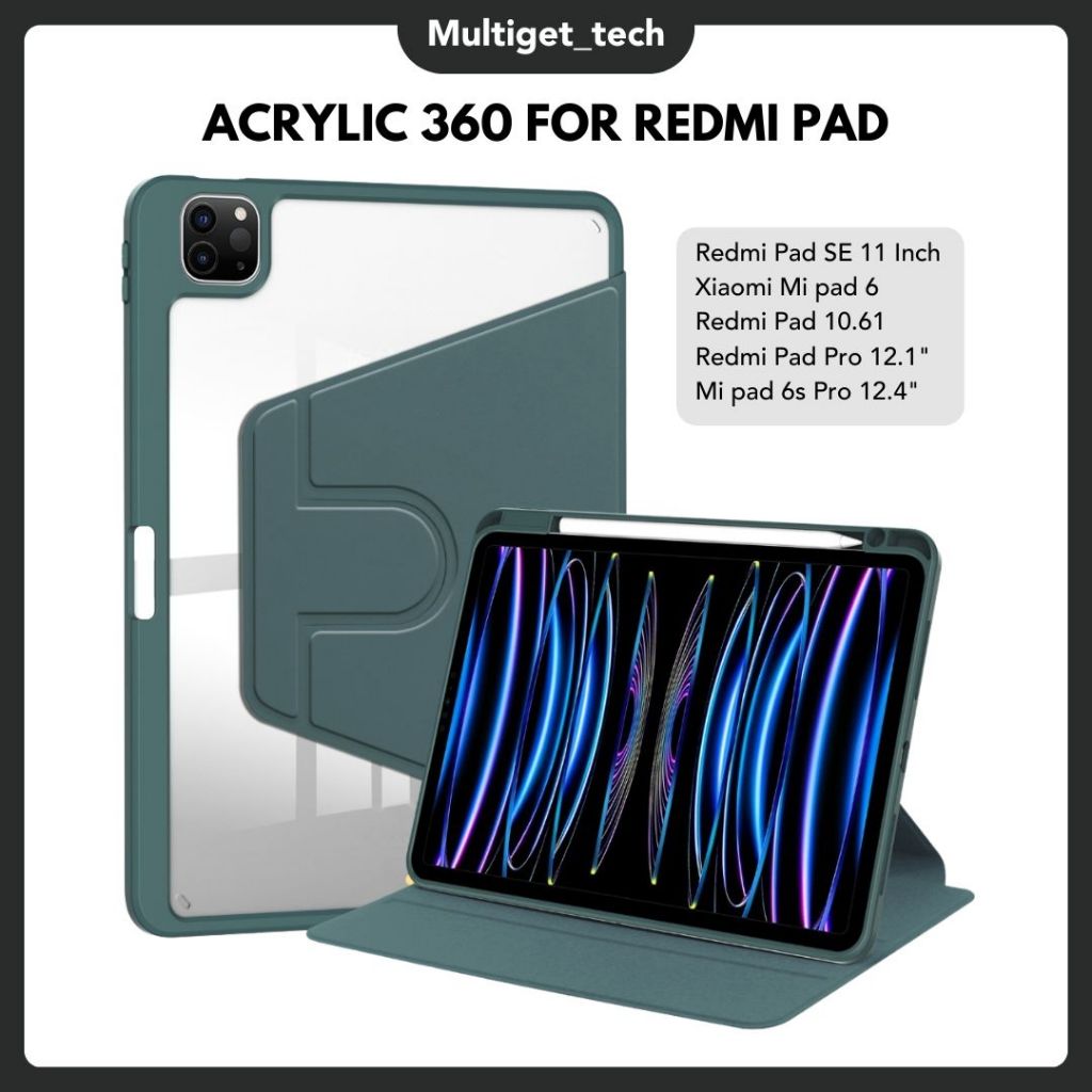 Jual Acrylic 360 Rotate Case Redmi Pad PRO 12.1" / Redmi Pad SE / 10.61 ...