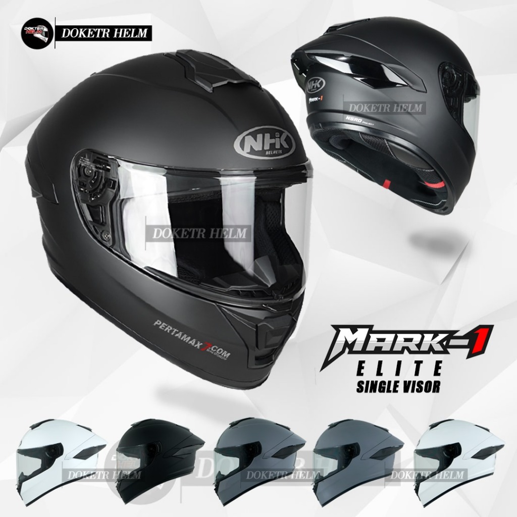 Jual Helm NHK MARK 1 ELITE SOLID Single Visor RHD - Helm Full Face ...