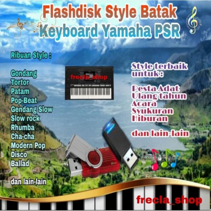 Jual Flashdisk style lagu Batak terpopuler Keyboard Yamaha PSR | Shopee ...