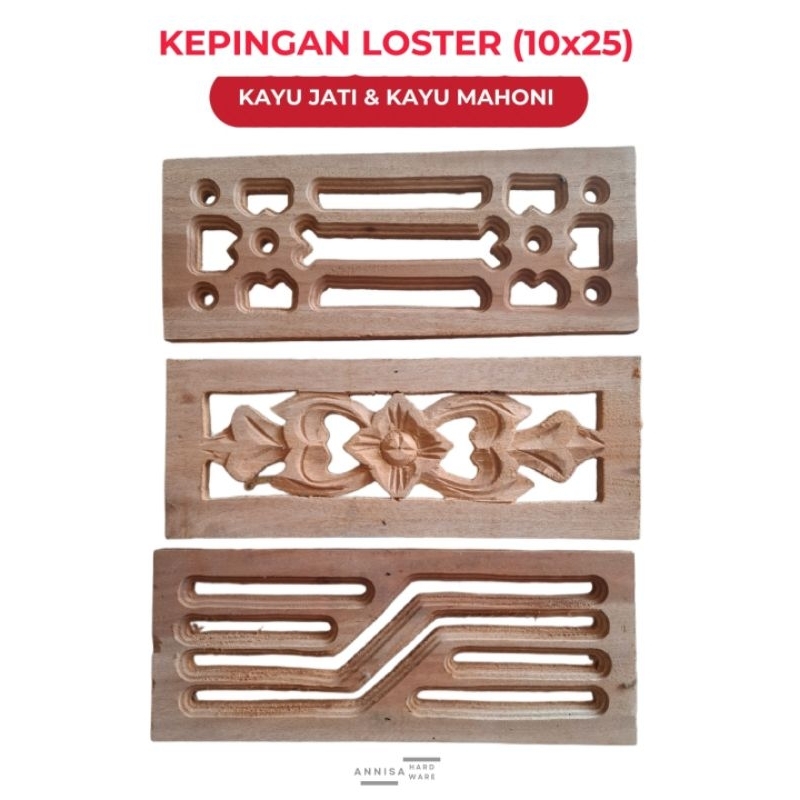 Jual (10x25) Kepingan Loster Kayu Jati | Kepingan Loster Kayu Mahoni ...