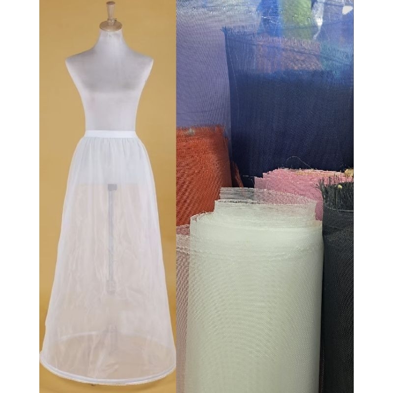 Jual (COD) kain kaku crinoline/ tille krinolin/crinoline segnet tille ...