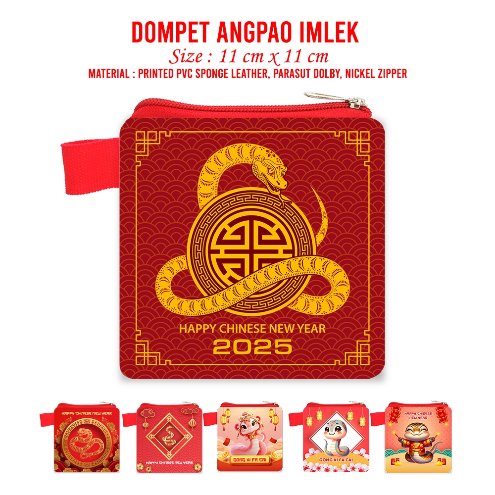Jual Mini Wallet Imlek Ular Snake Dompet Angpao Chinese New Year Red ...