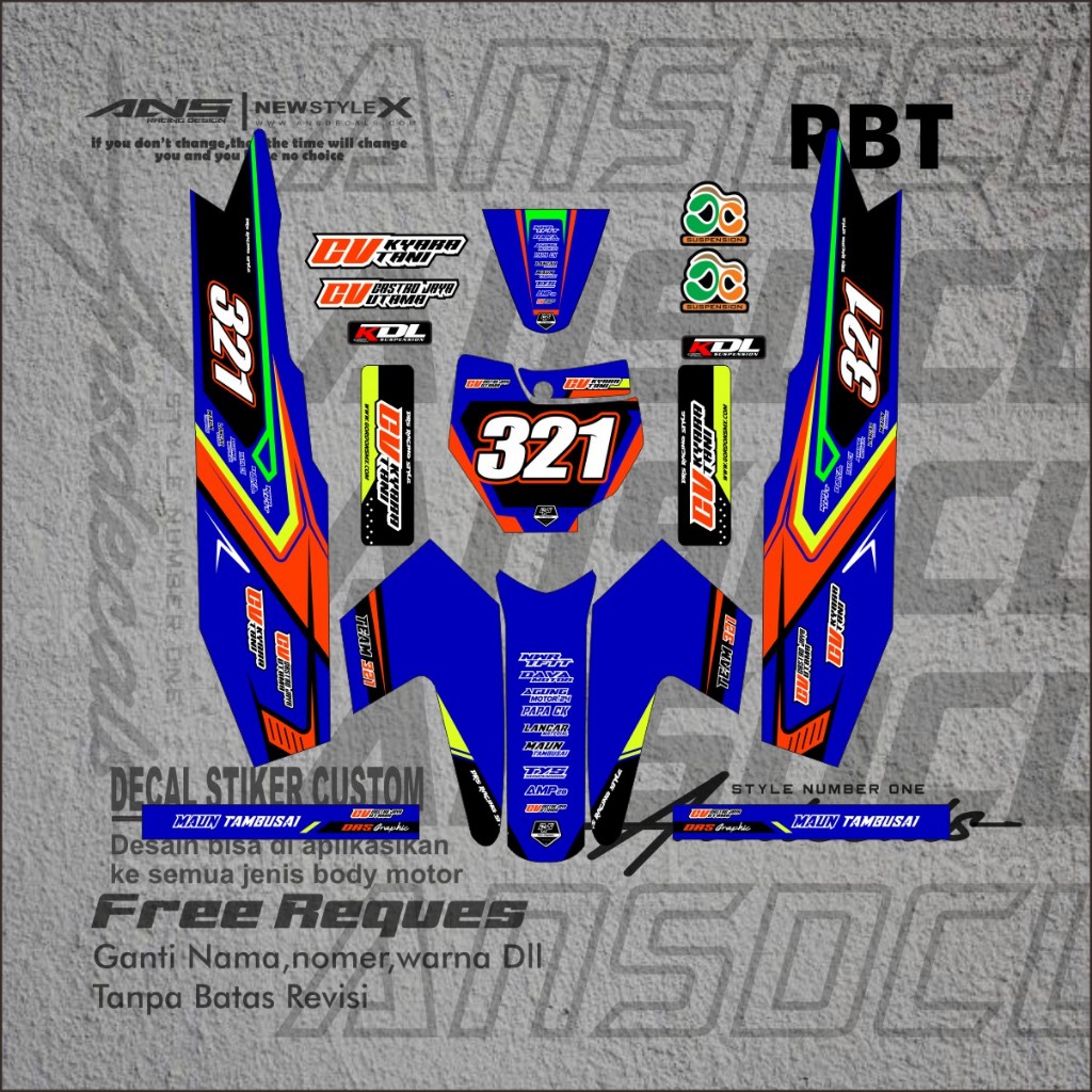Jual DECAL RBT BODY JUPITER YAMAHA VEGA NEW FULL BODY DEKAL STICKER ...
