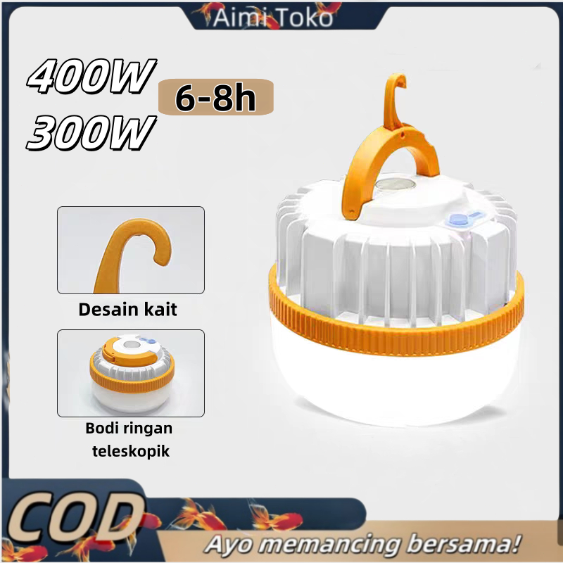 Jual AIMI Lampu Emergency Gantung Camping LED 400W & 300W Solar Panel Lamp Lampu Darurat Lampu ...