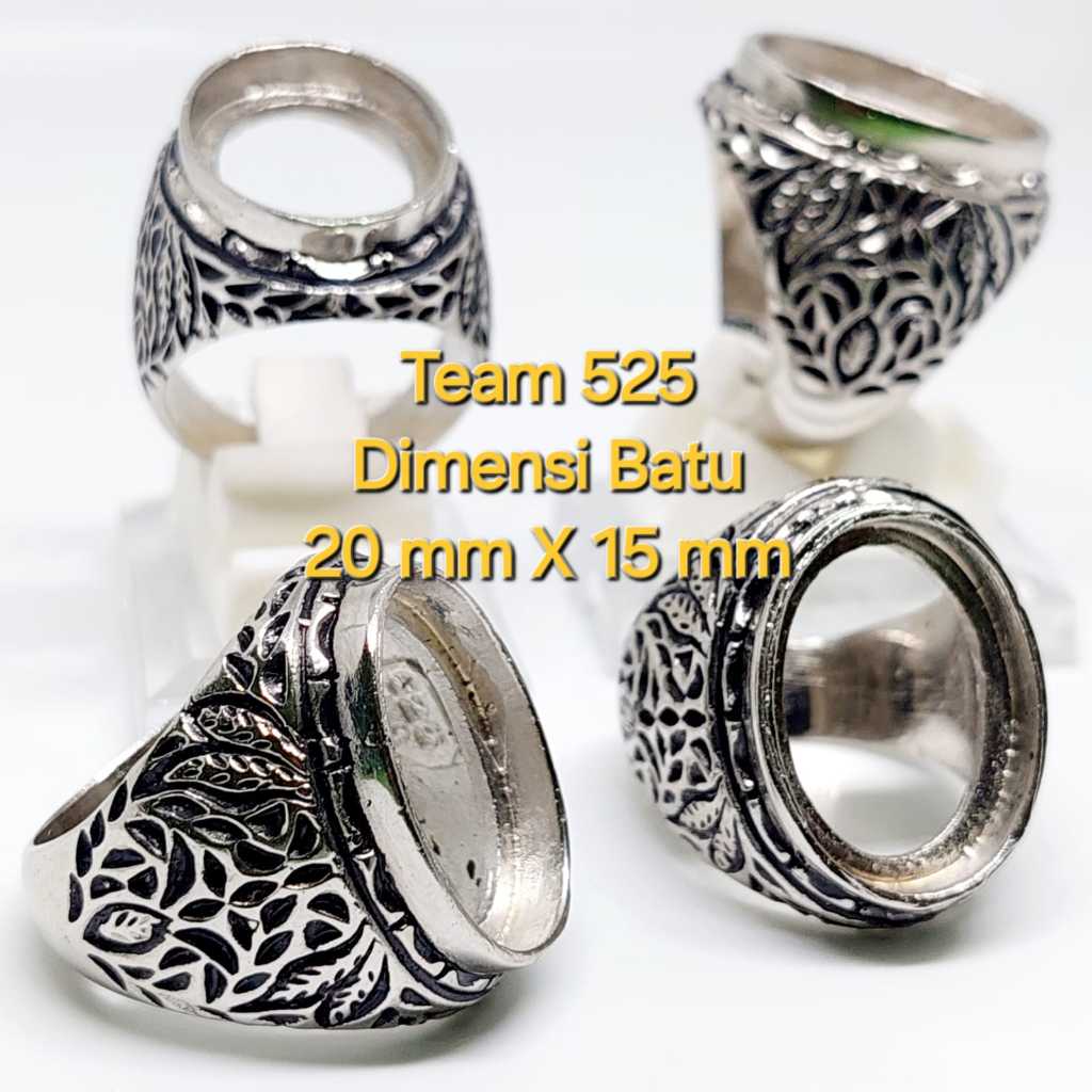 Jual Ring emban alpaka super dim 20x15 tanam bisa buat 19x14 / model ...