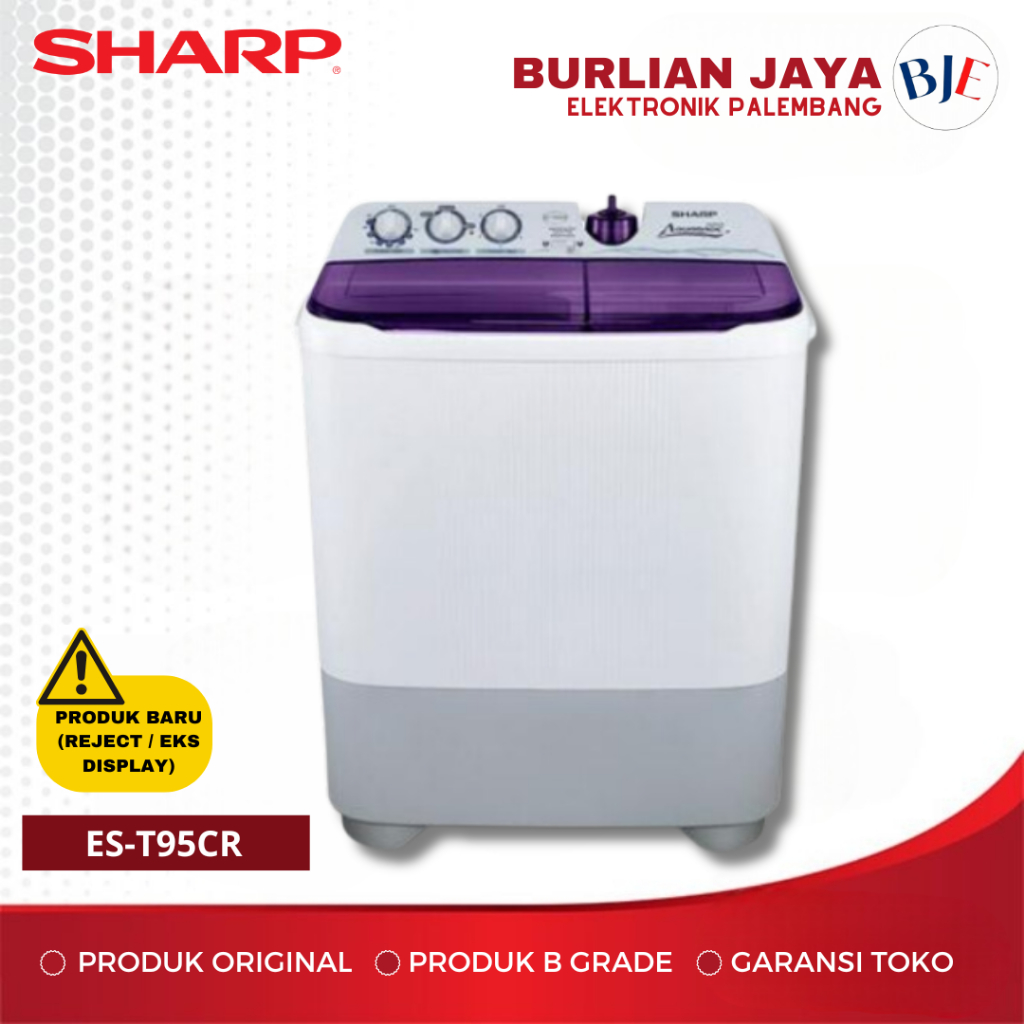 Jual MESIN CUCI 2 TABUNG SHARP B GRADE ES-T95CR 9 KG MESIN CUCI 2 TABUNG B GRADE PALEMBANG ...
