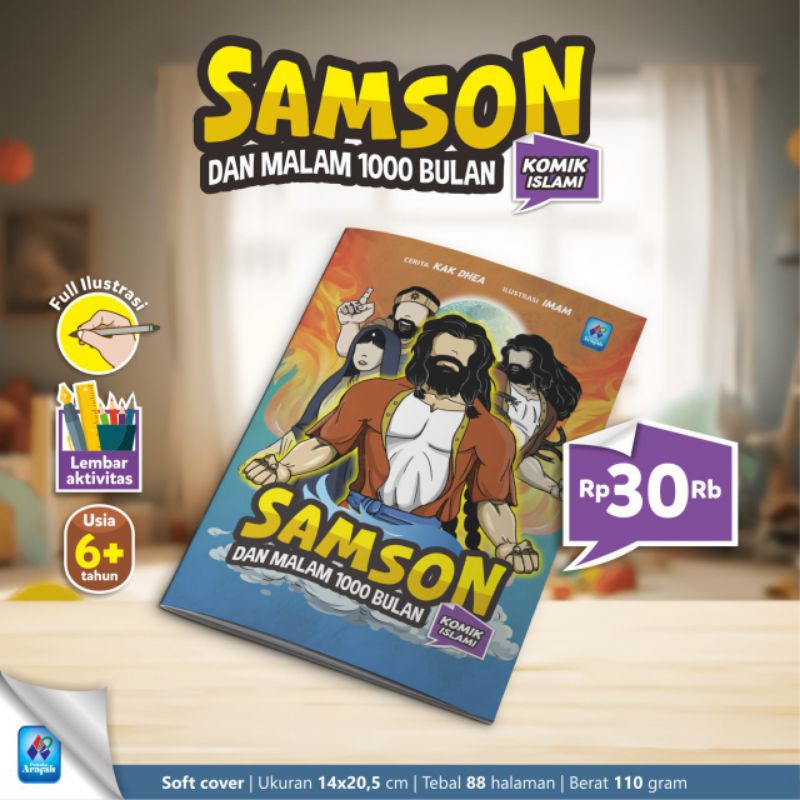 Jual Buku Komik Anak Islami | Samson Dan Malam 1.000 Bulan | Pustaka Arafah | Shopee Indonesia