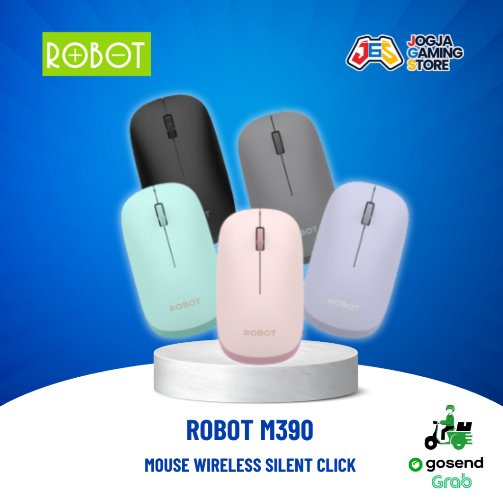 Jual ROBOT Mouse M390 Wireless Mouse Silent Click Garansi 1 Tahun | Shopee Indonesia
