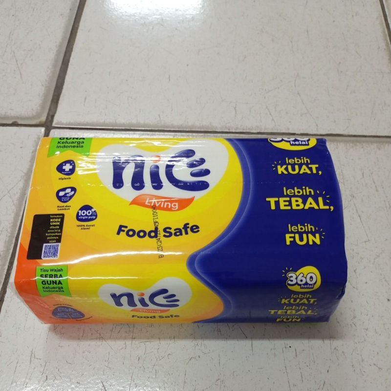 Jual Nice Living Food Safe Tissue Kering 360 Helai / Tisu Wajah ...