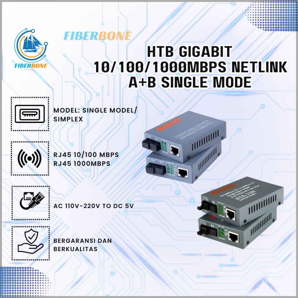 Jual Netlink HTB Media Converter 10/100 mbps & Gigabit 1000Mpbs ...