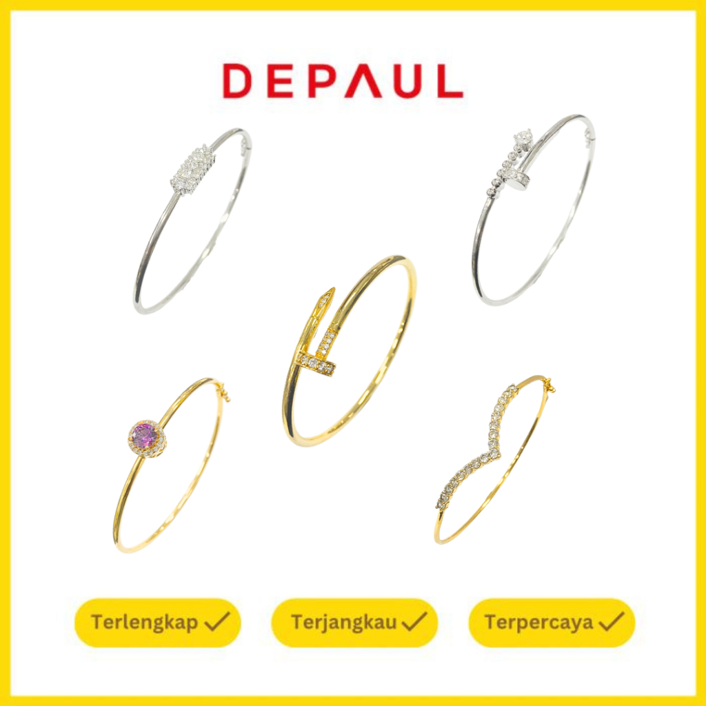 Jual Gelang Bangle 8K Minimalis (Koleksi Perhiasan Gold Fashion DEPAUL ...