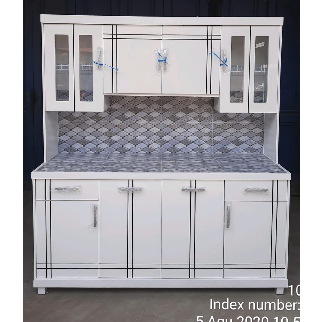 Jual LEMARI PIRING KAYU 15MM / RAK DAPUR / KITCHEN SET / RAK PIRING ...