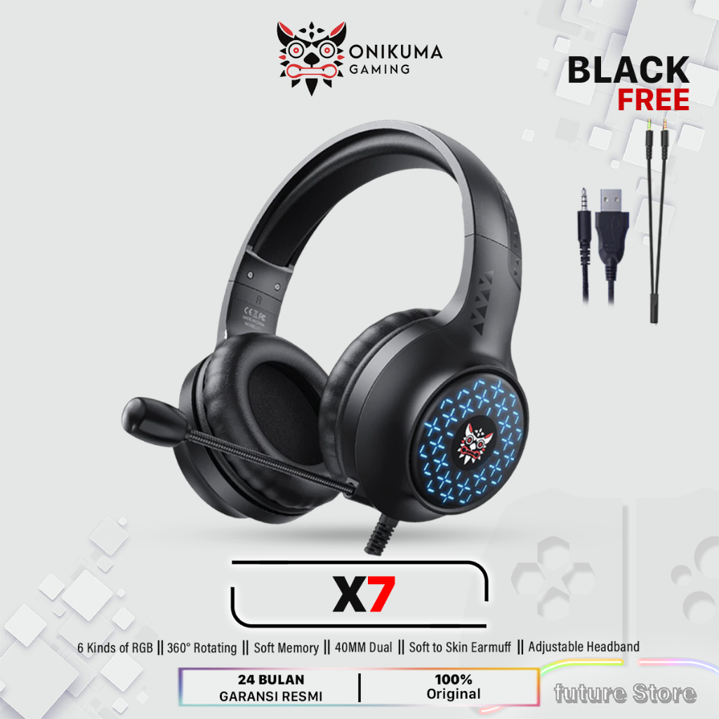 Jual ONIKUMA X7 Black Headphone Gaming Laki-Laki Collection 2024 ...
