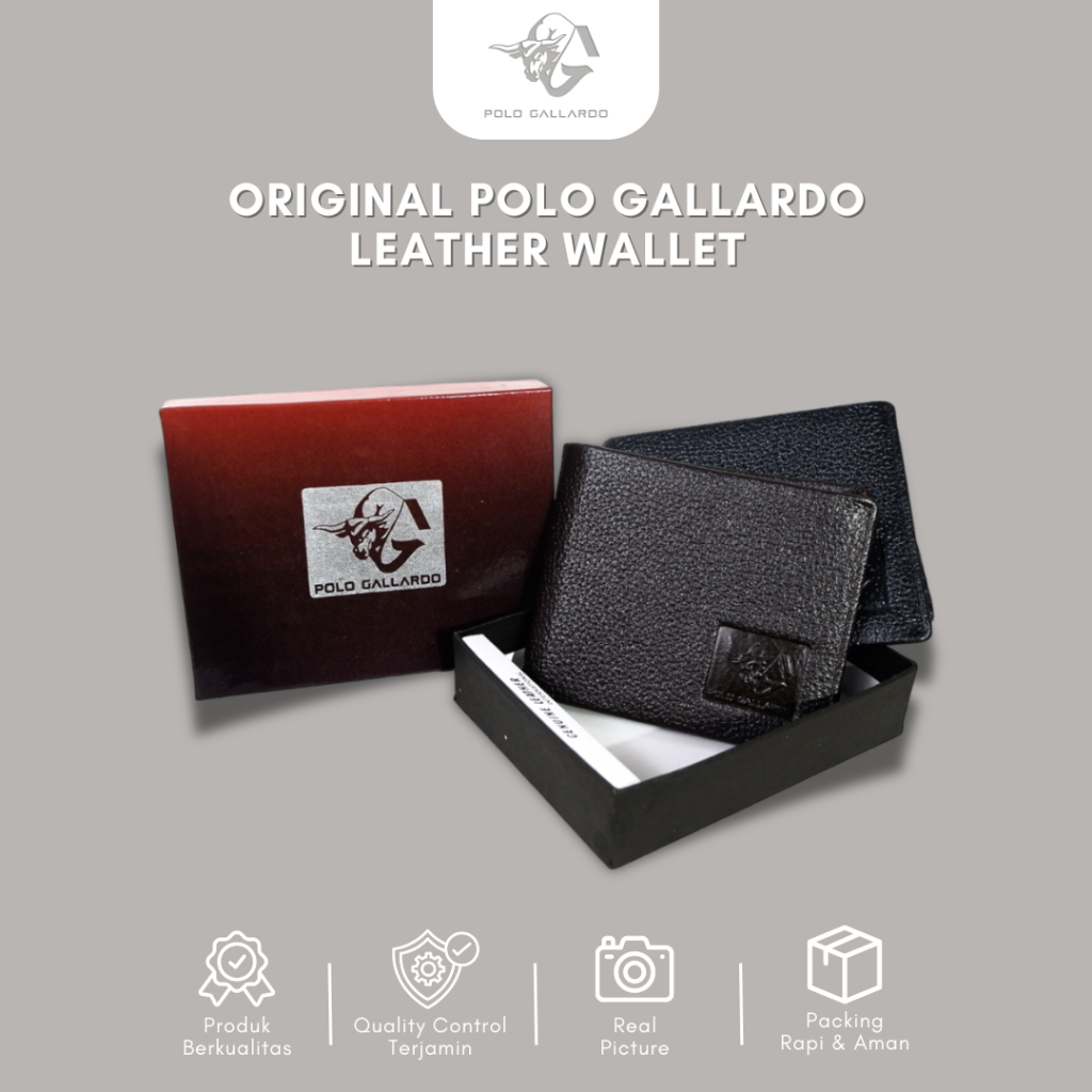 Jual Dompet Lipat Pria Bahan Kulit Sapi Asli Polo Gallardo DK04 ...