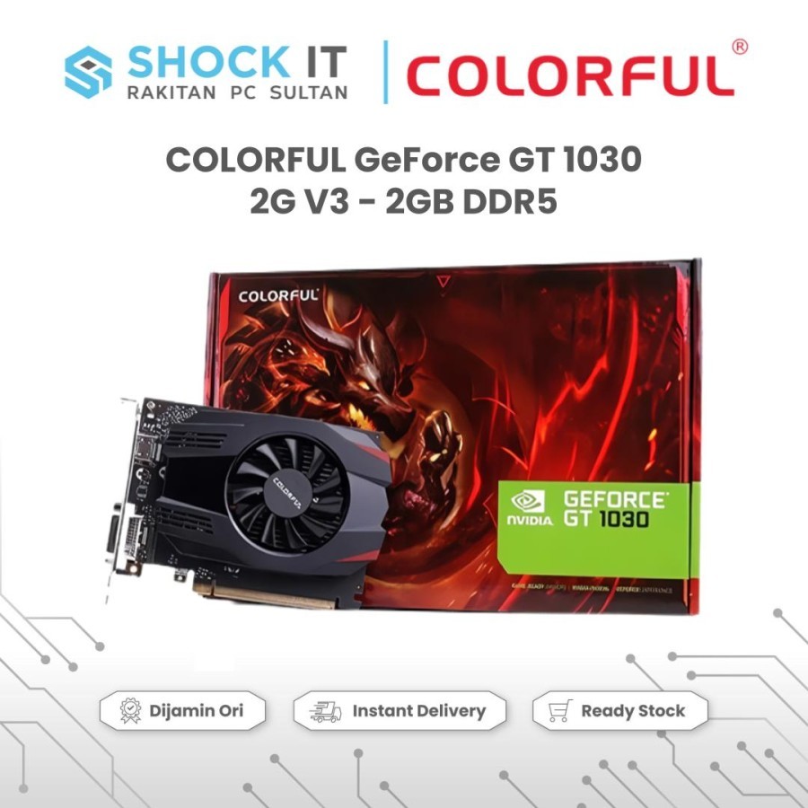 Jual VGA Colorful Geforce GT 1030 NB 2GB V3 - 2 GB DDR5 | Shopee Indonesia