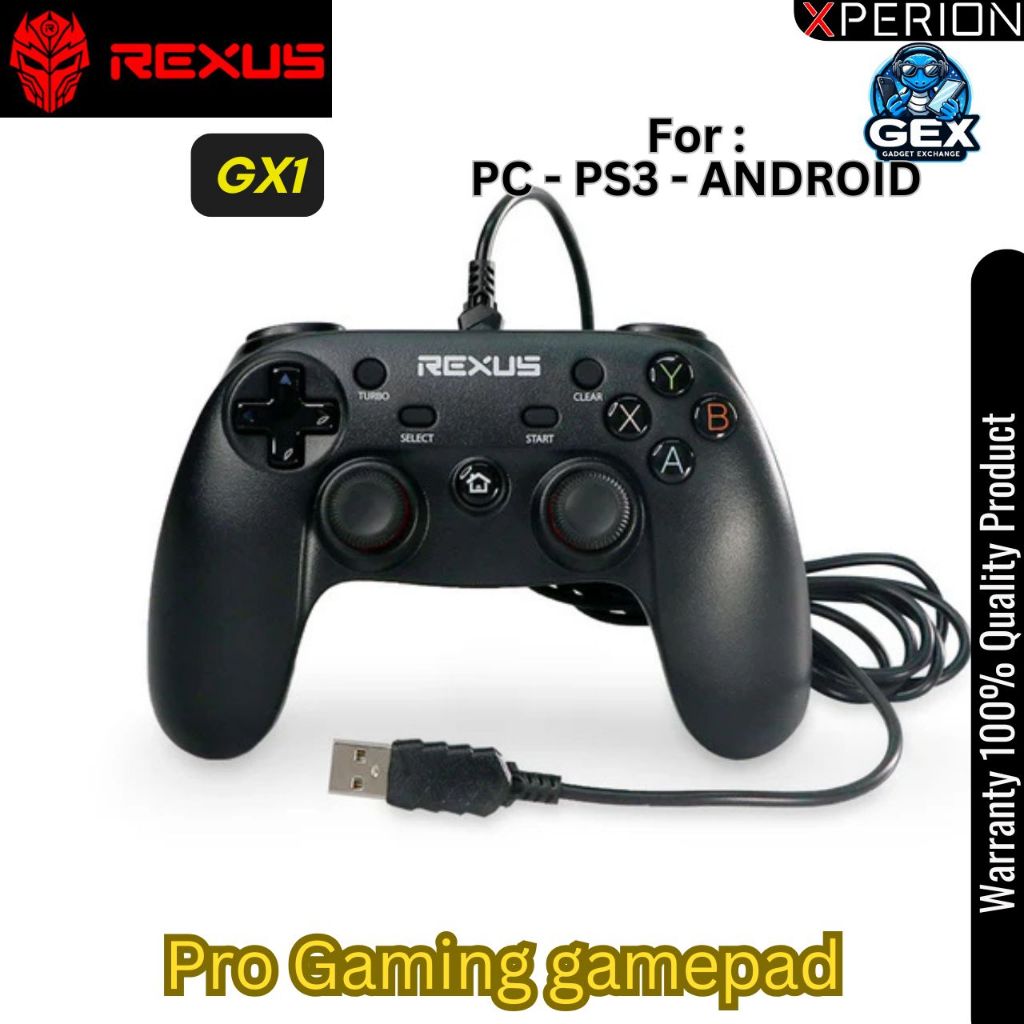 Jual REXUS GX1 Pro Gaming Gamepad PC PS3 Android | Shopee Indonesia