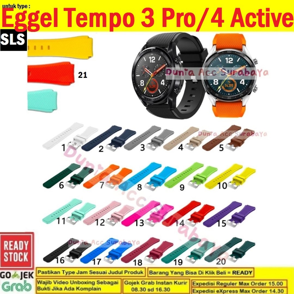 Jual Strap Eggel Tempo 3 Pro / Eggel Tempo 4 Active 22mm Quick Release ...
