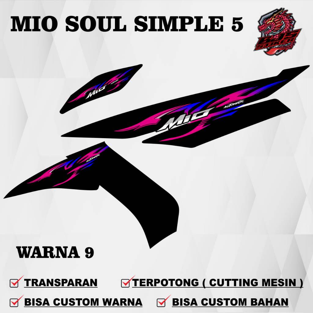 Jual Stiker Sticker Yamaha Mio SOUL Simple 5 - Stiker Sticker Decal ...