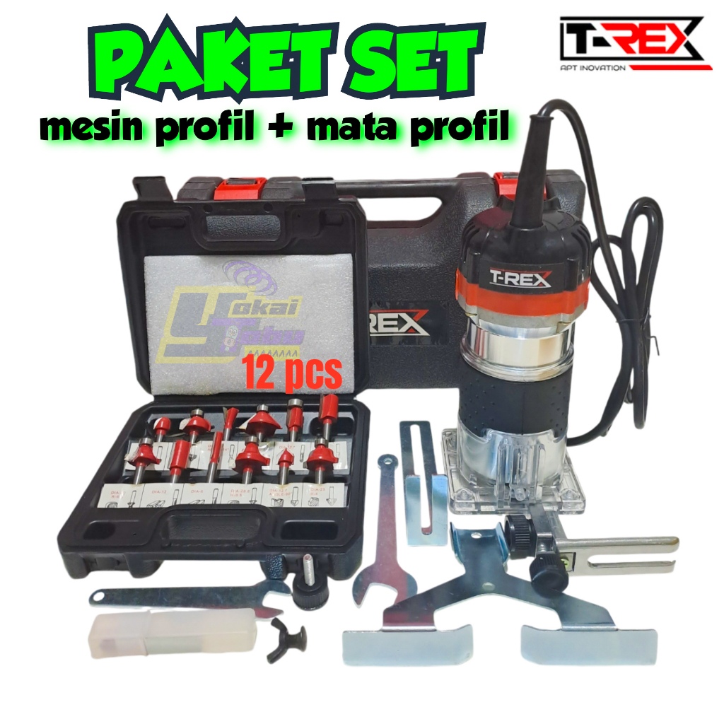 Jual PROMOO!!! PAKET MESIN PROFIL MATA PROFIL /TRIMMER ROUTER MESIN ...
