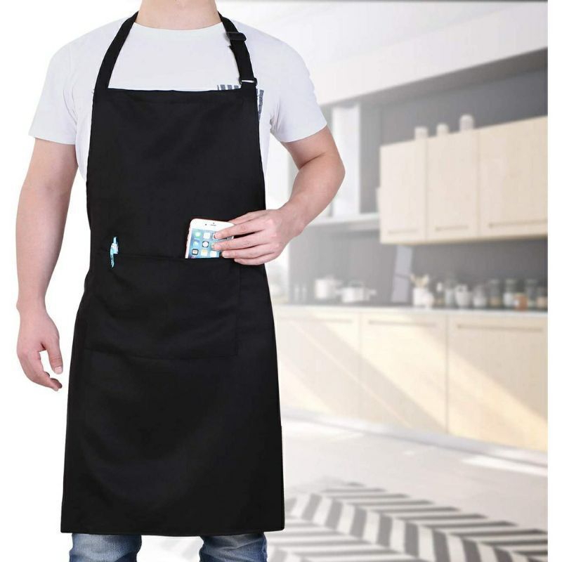 Jual apron celemek masak / apron barista / apron anti air | Shopee ...