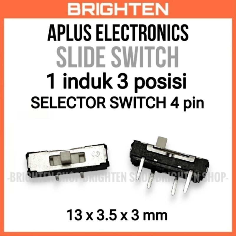 Jual Slide Switch 1 induk 3 posisi 4 pin Selector Geser 4P APLUS ...