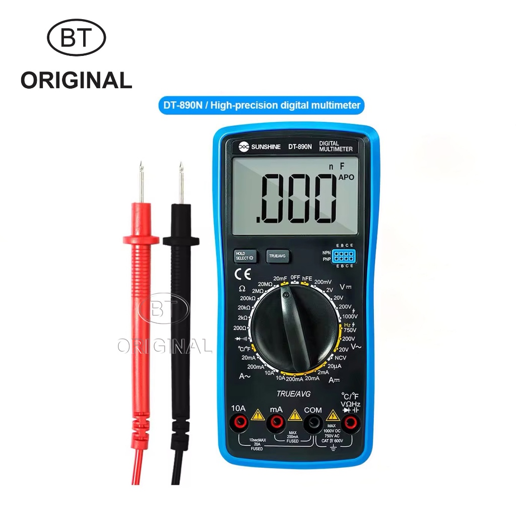 Jual MULTITESTER SUNSHINE DIGITAL MULTIMETER DT-890N ORIGINAL | Shopee ...