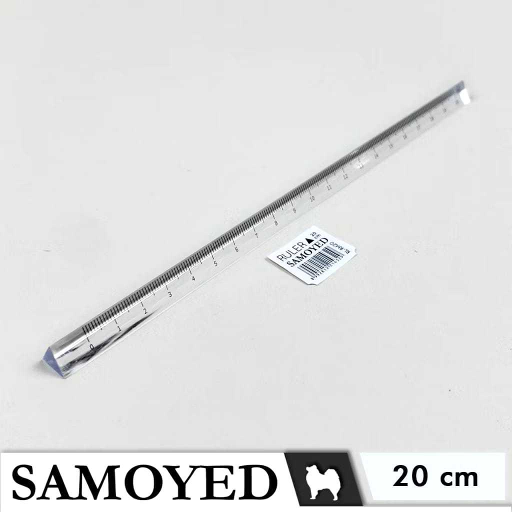 Jual Samoyed Penggaris Bening 20 cm Bentuk Segitiga | Shopee Indonesia