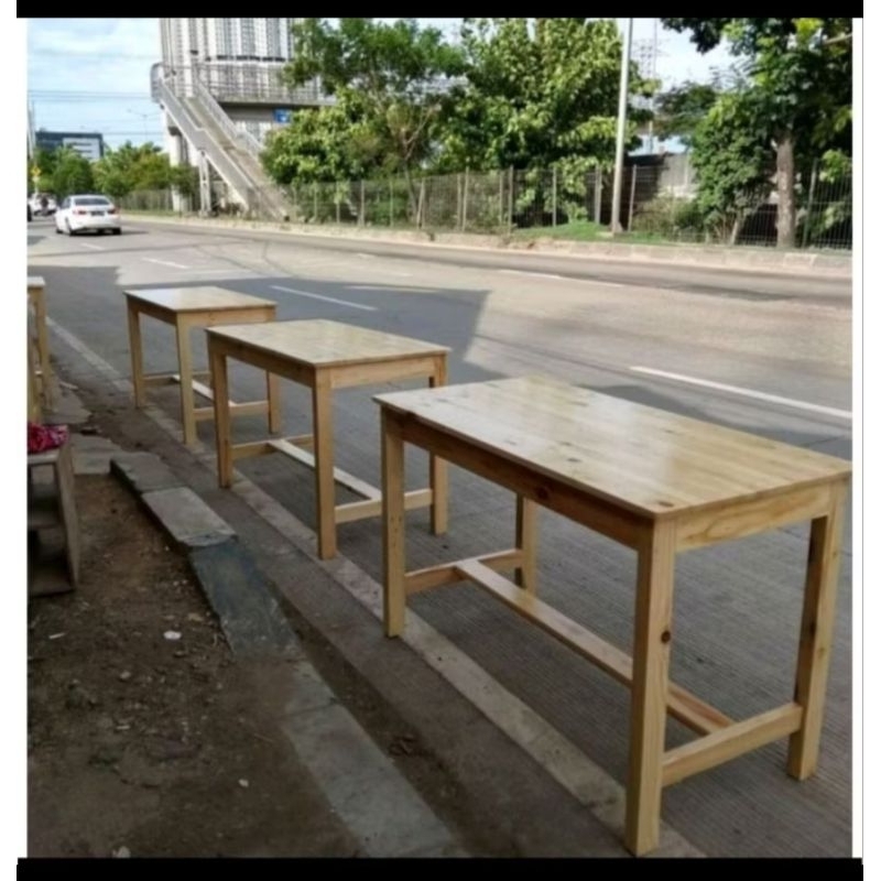 Jual Meja serbaguna full kayu / meja makan / meja cafe / meja dagangan / meja dapur / meja ...