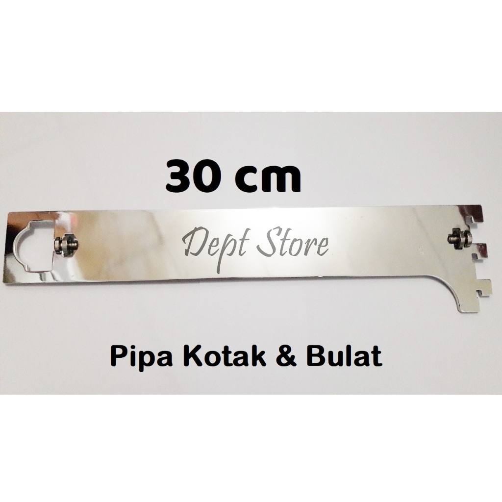 Jual Bracket Pipa Multifungsi 30 cm Kotak Bulat Stainless Steel Daun ...
