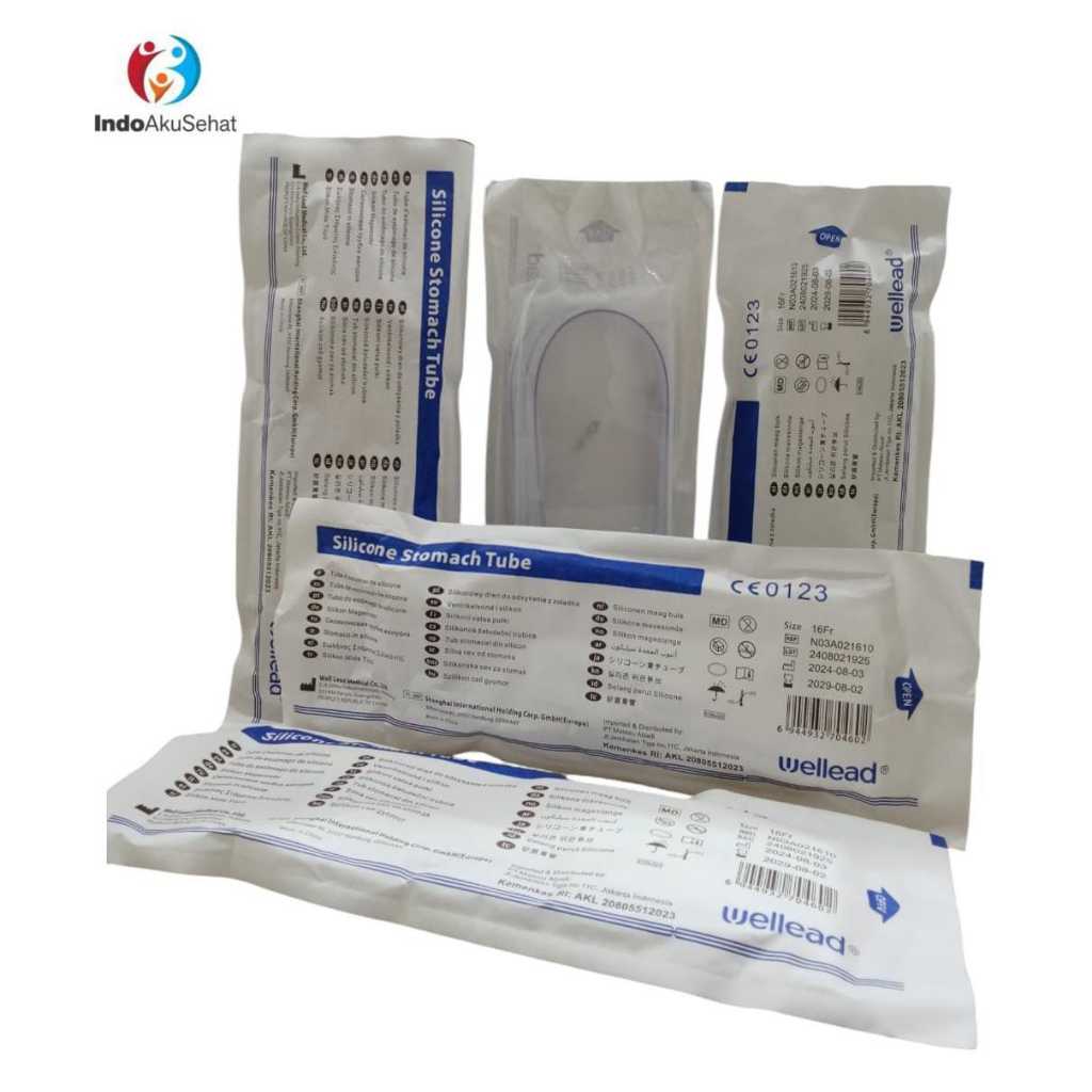 Jual NGT SILICONE WELL LEAD NO.16 STOMACH TUBE SELANG MAKAN SILICONE ...